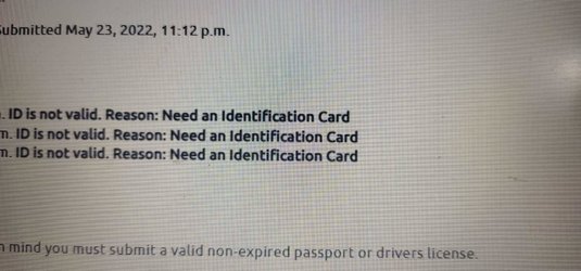 ID is not Valid : Need an Identification card | ACF